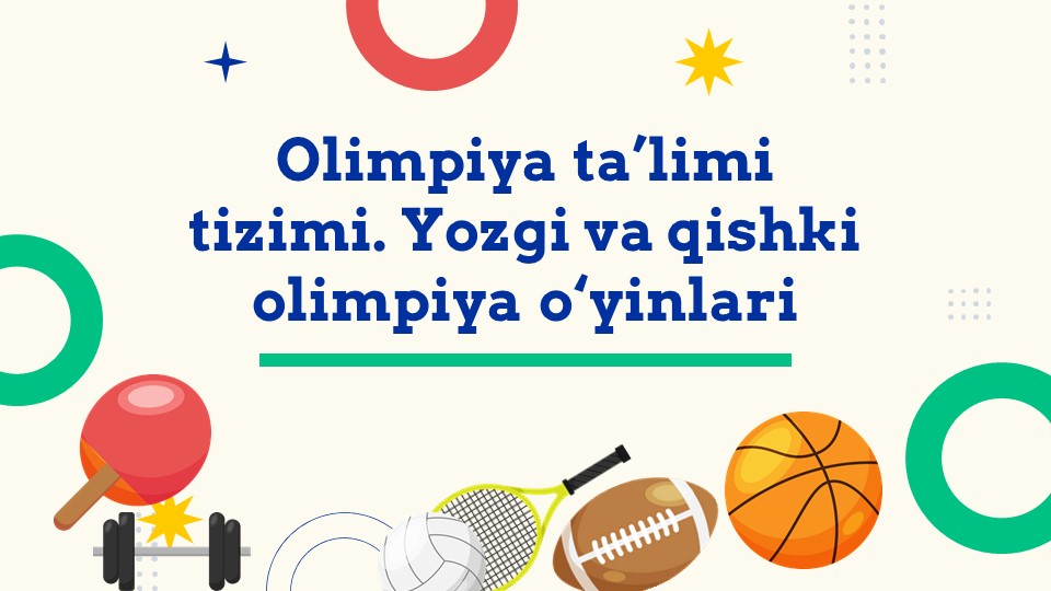 YOZGI VA QISHKI OLIMPIYA O‘YINLARI